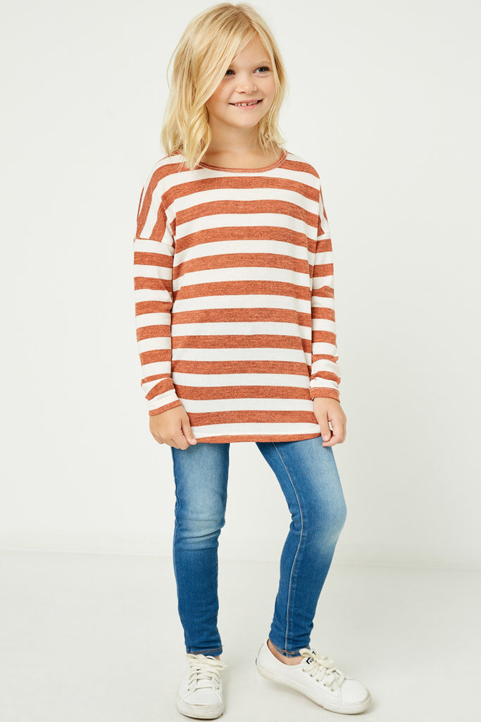 Girls Knit Stripe Sweater Top |Cute Girls' Clothes – Hayden Girls
