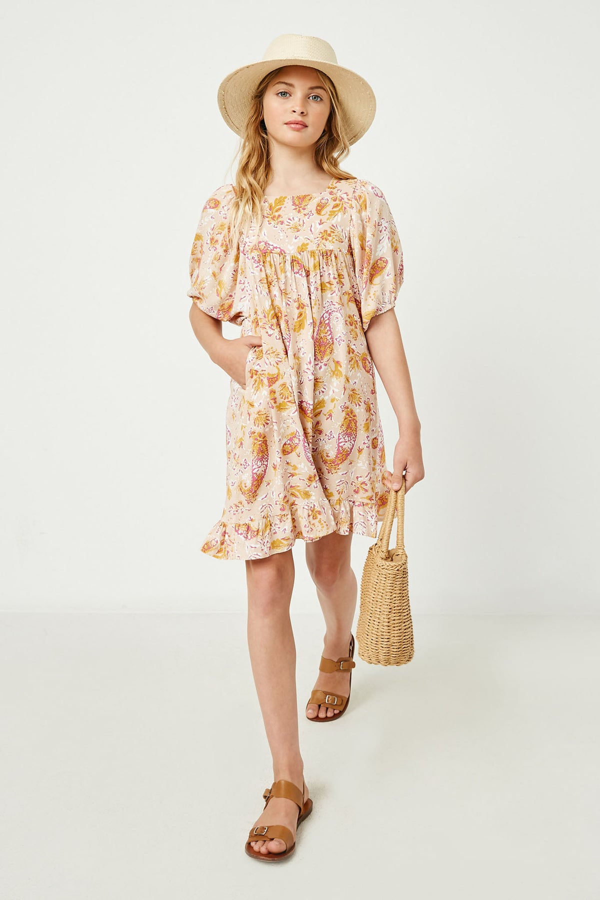 Girls Paisley Printed Dress | Cute Girls' Clothes – Hayden Girls