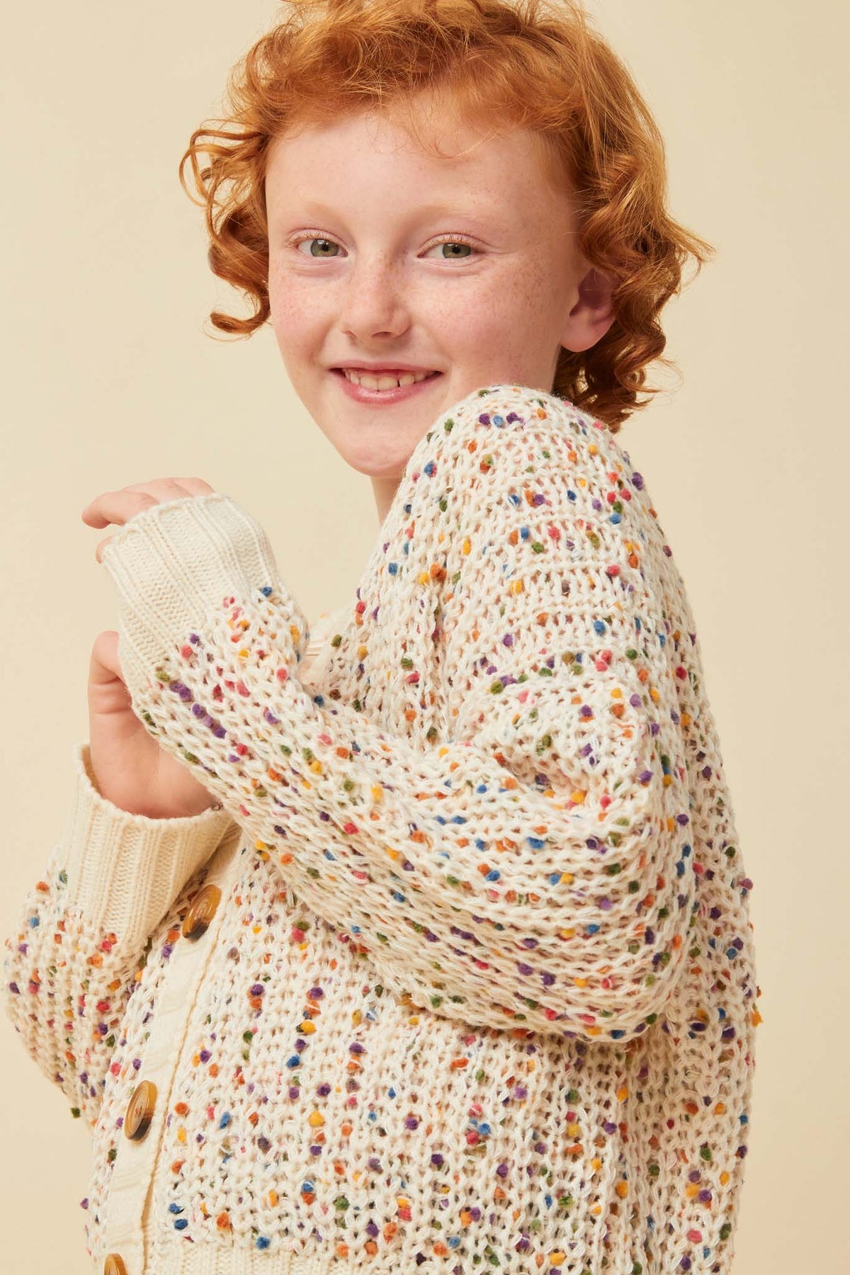 Girls Confetti Knit Buttoned Cardigan | Cute Girls' Clothes – Hayden Girls