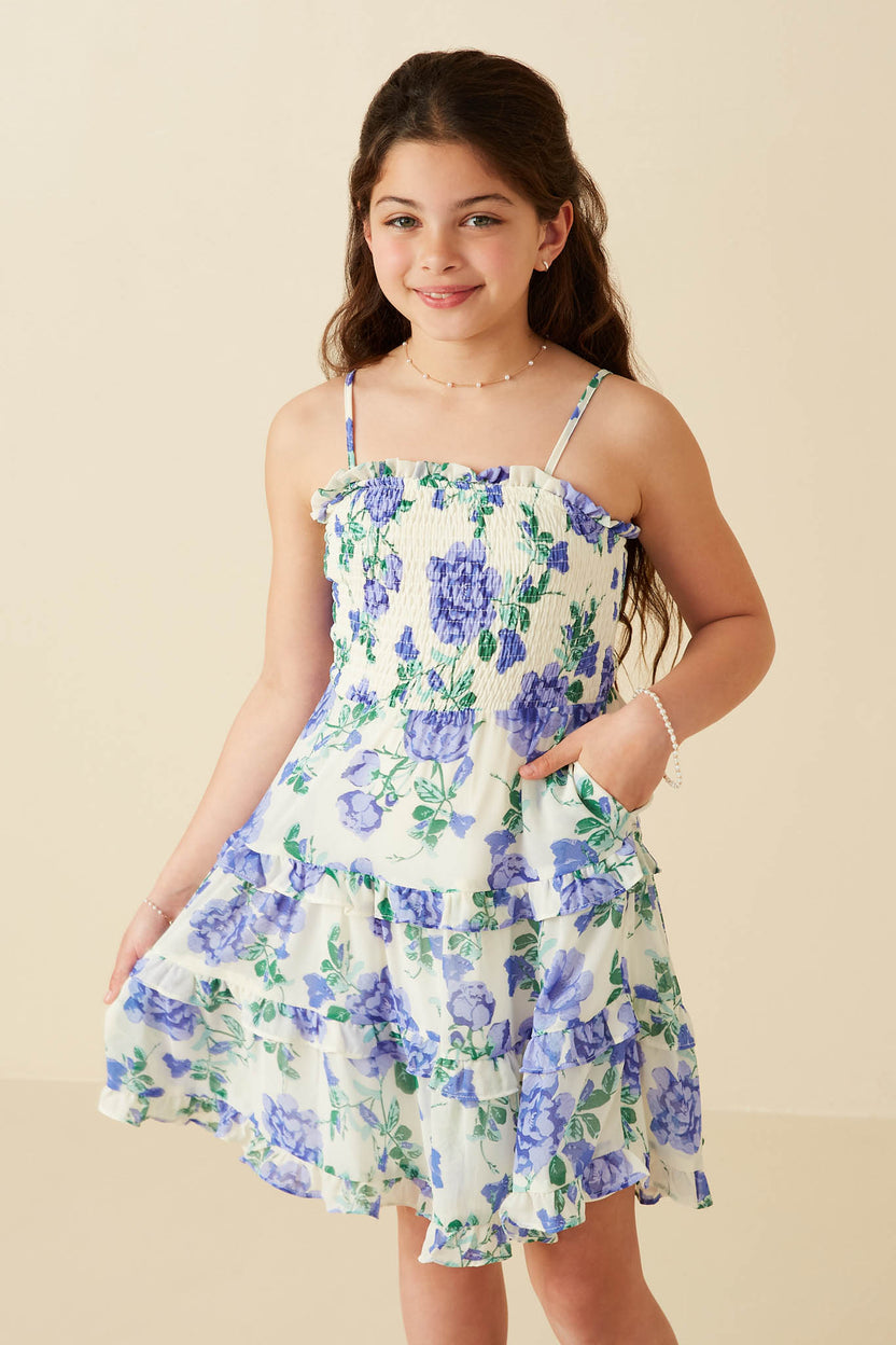 Girls Floral Smocked Tank Dress| Cute Girls' Clothes – Hayden Girls
