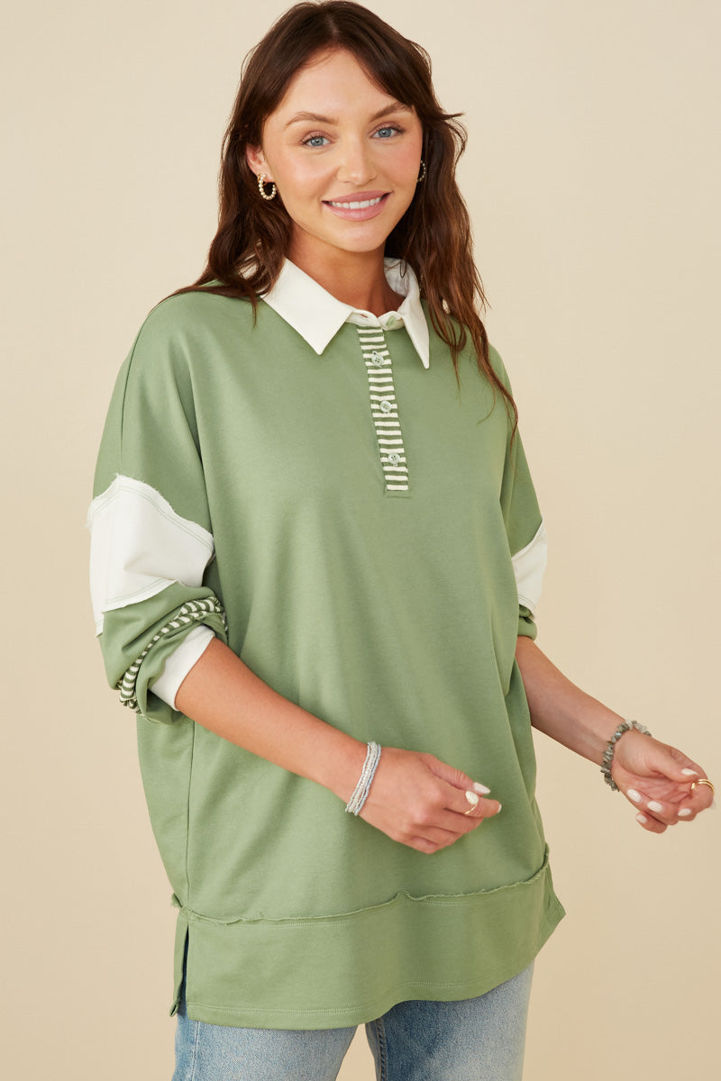 Womens Print Blocked Mixed Media Shirt | Mommy And Me – Hayden Girls